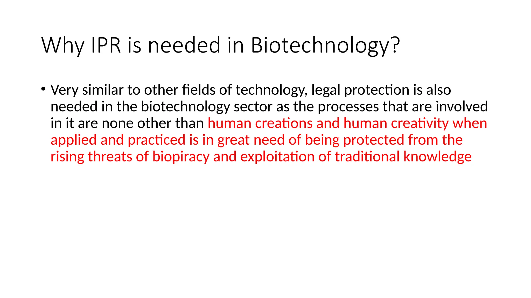 Biotechnology and IPR 19 June for the reference | PPTX