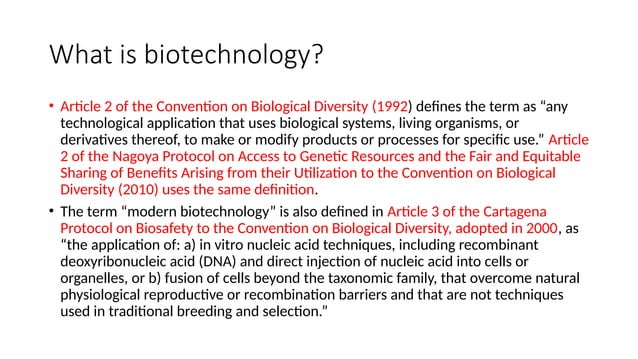 Biotechnology and IPR 19 June for the reference | PPT