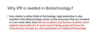 Biotechnology and IPR 19 June for the reference | PPT