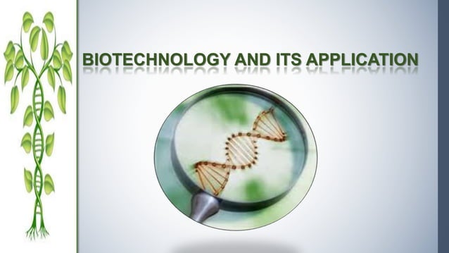 Biotechnology and its application ppt, Grade 12 CBSE | PPSX