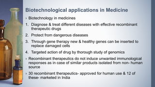 Biotechnology and its application ppt, Grade 12 CBSE | PPSX