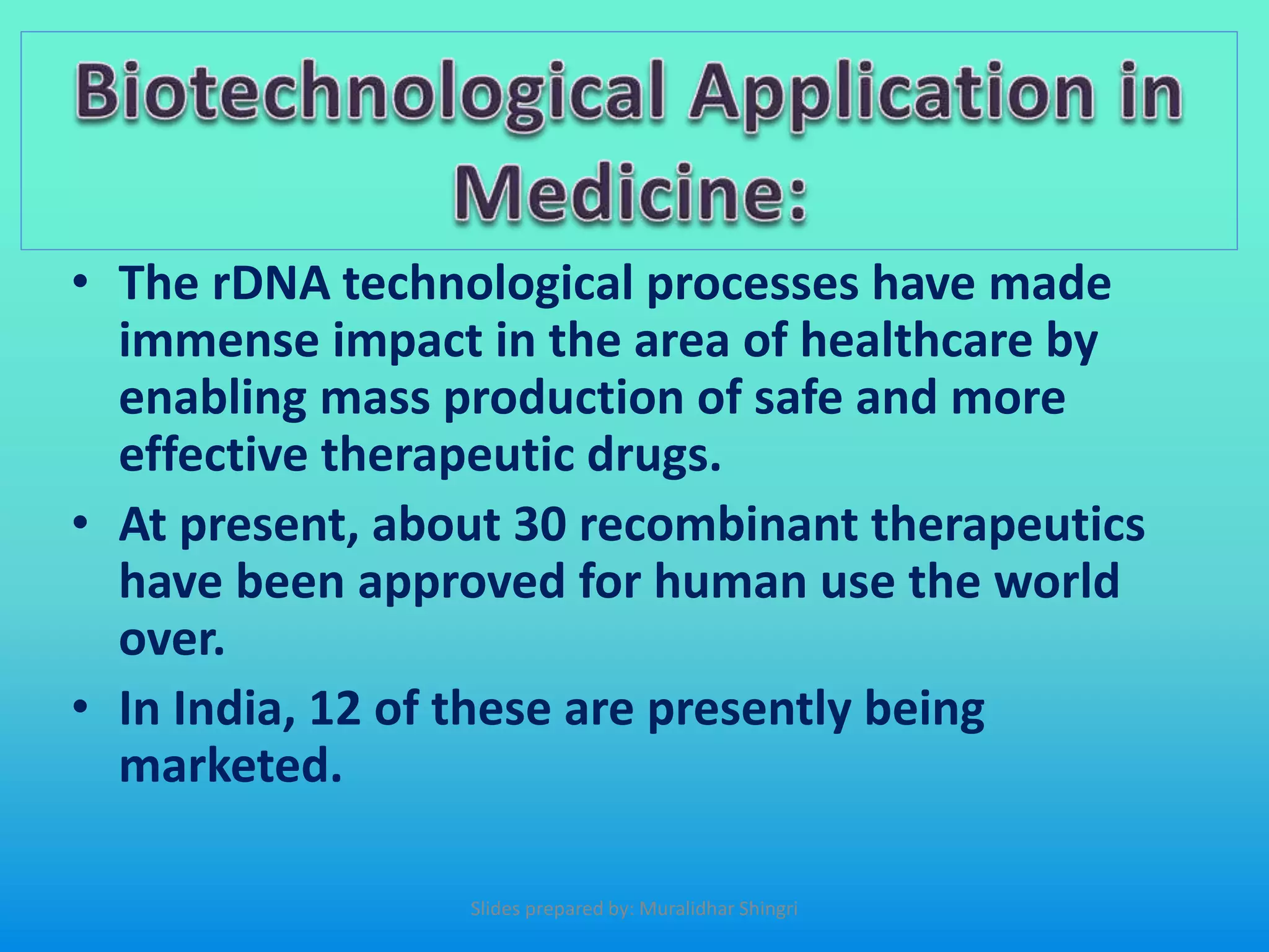 Biotechnology and its applications | PPTX