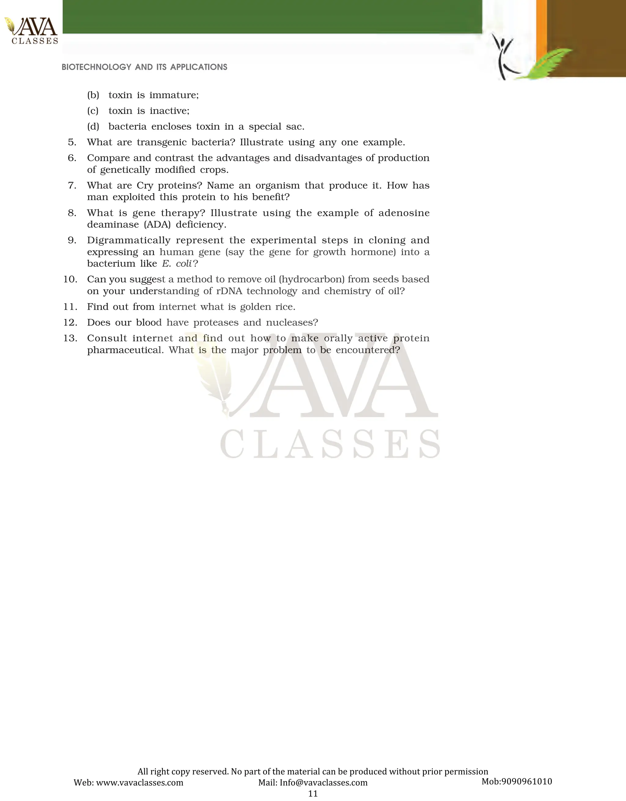 Biotechnology and Its Applications Detailed Explanation Class 12 ...