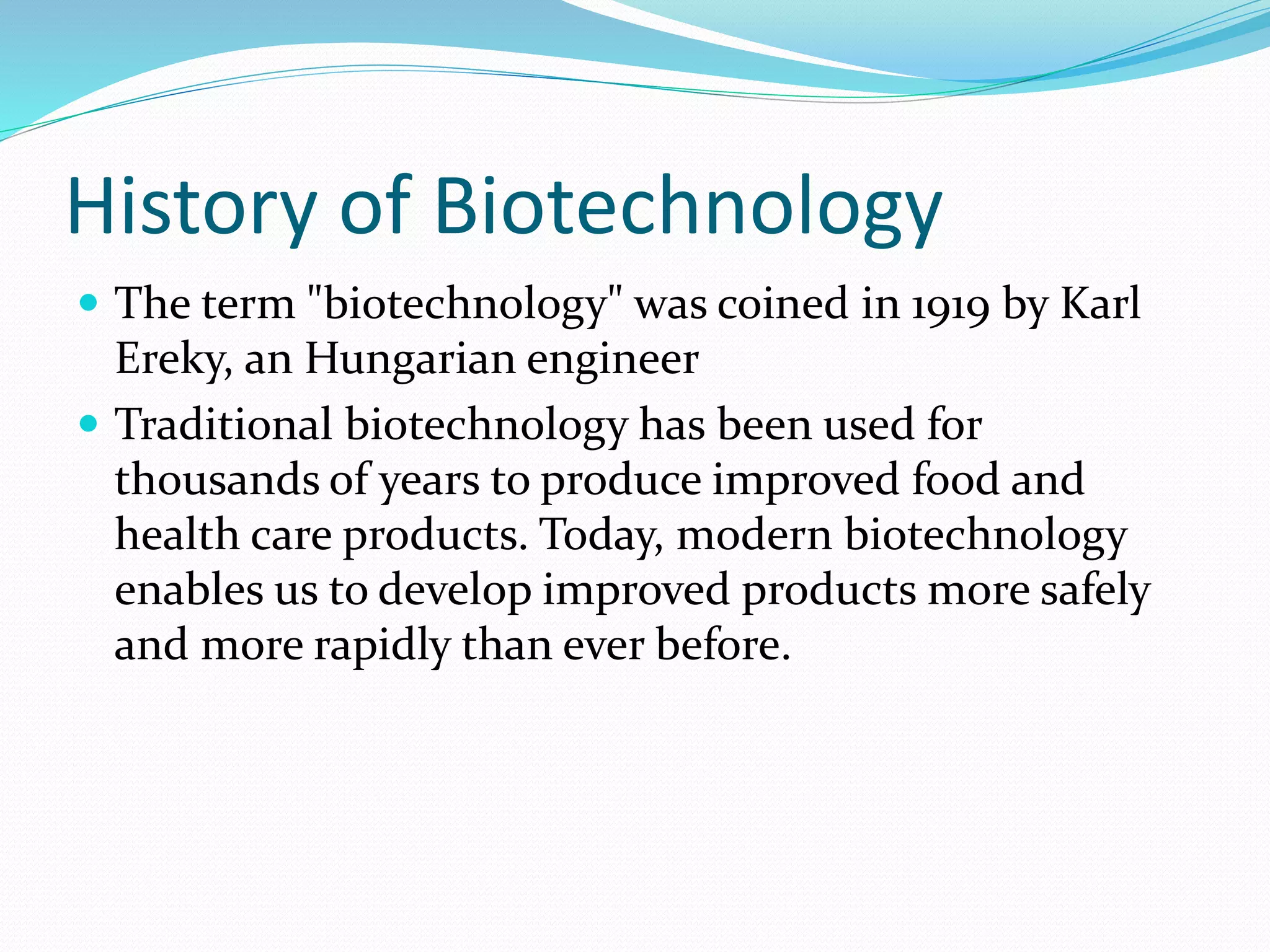 Biotechnology and its types | PPTX