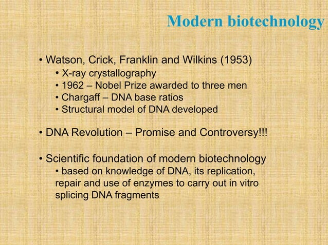 Biotechnology an overview | PPTX