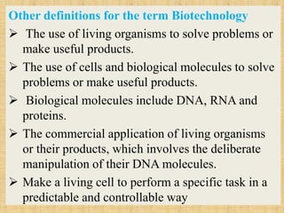 Biotechnology definitions and history, biotechnology in Nepal.pptx