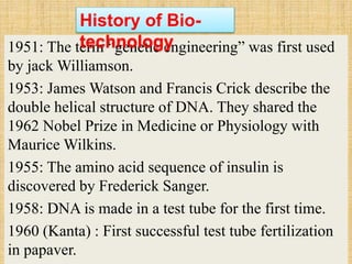 Biotechnology definitions and history, biotechnology in Nepal.pptx