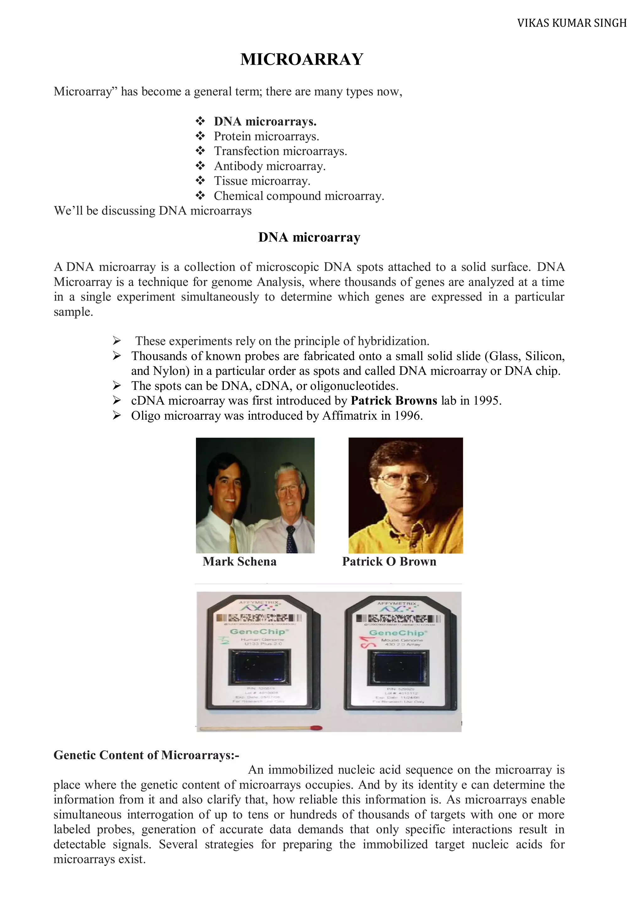 Study of microarray | PDF