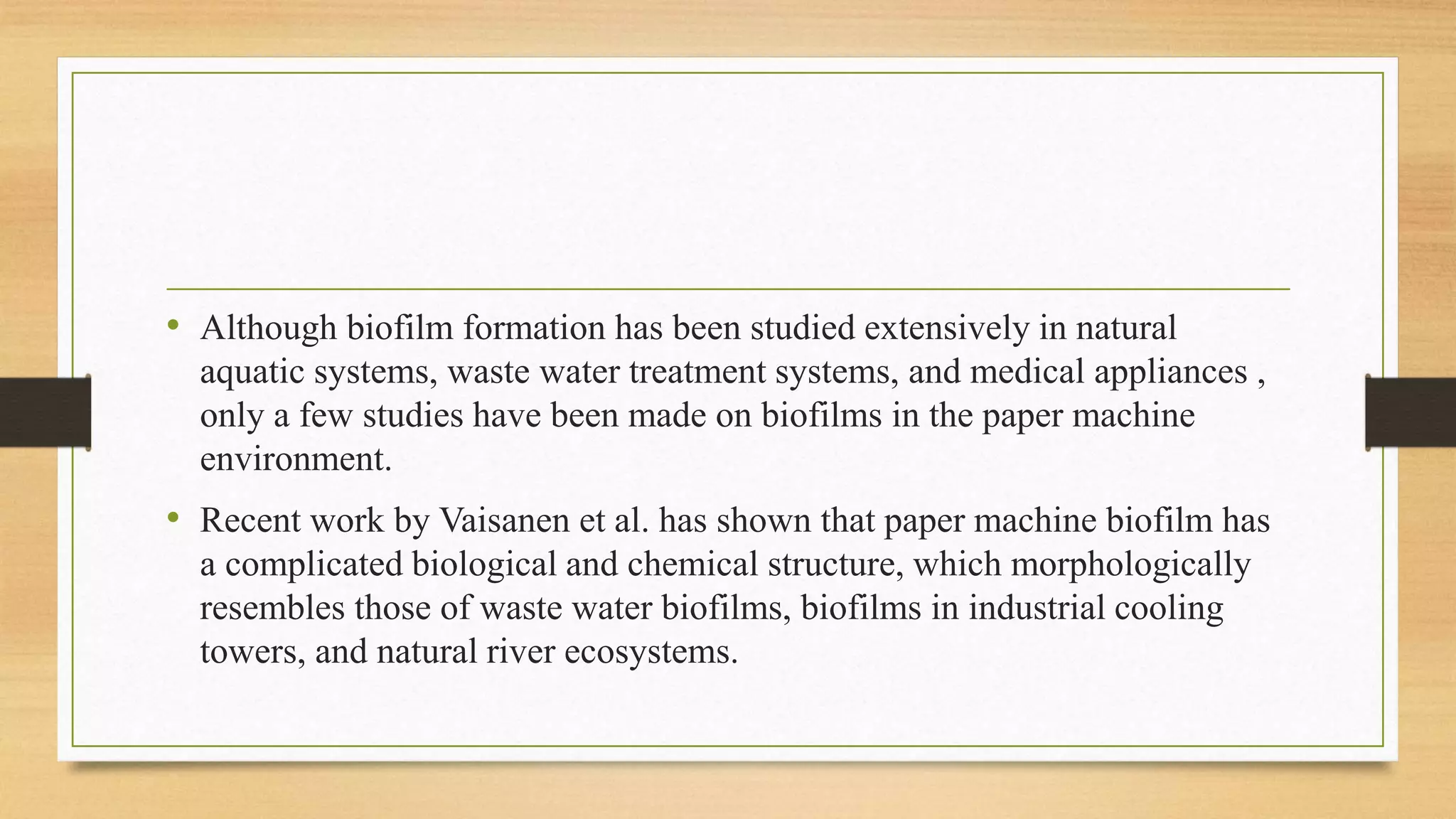Biotechnology for solving slime problems in the pulp | PPTX