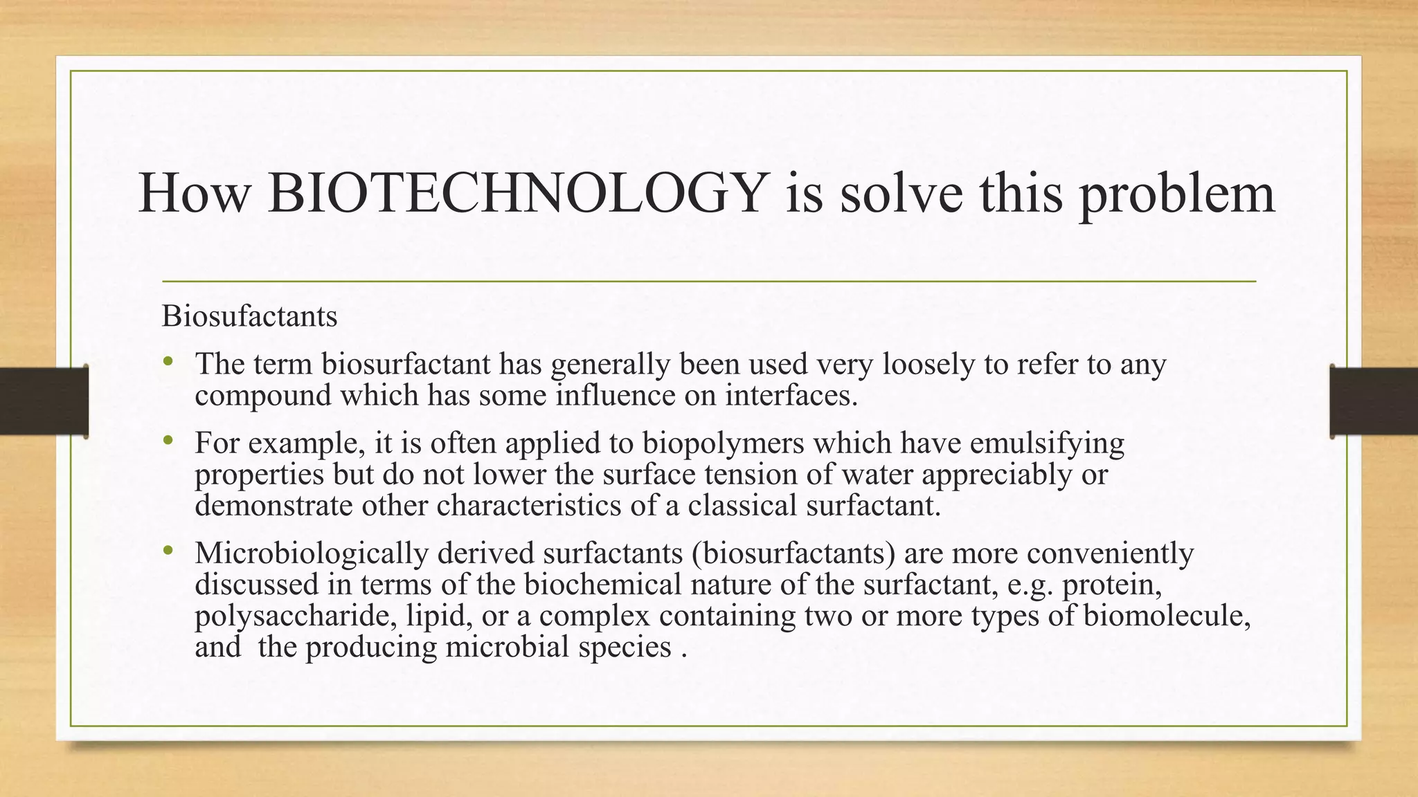 Biotechnology for solving slime problems in the pulp | PPTX