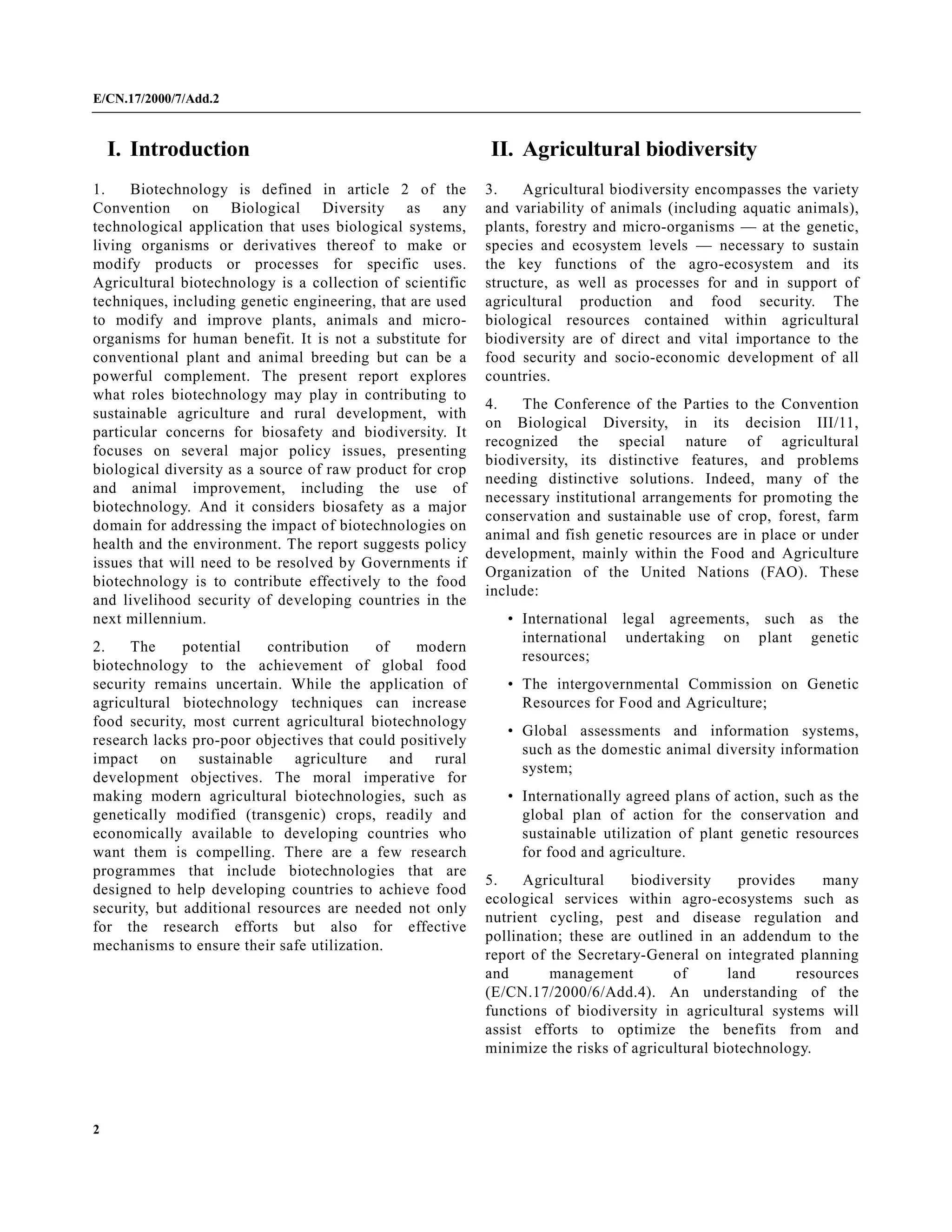 Biotechnology for sustainable agriculture | PDF