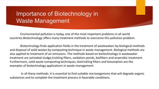 Biotechnology In Waste Management