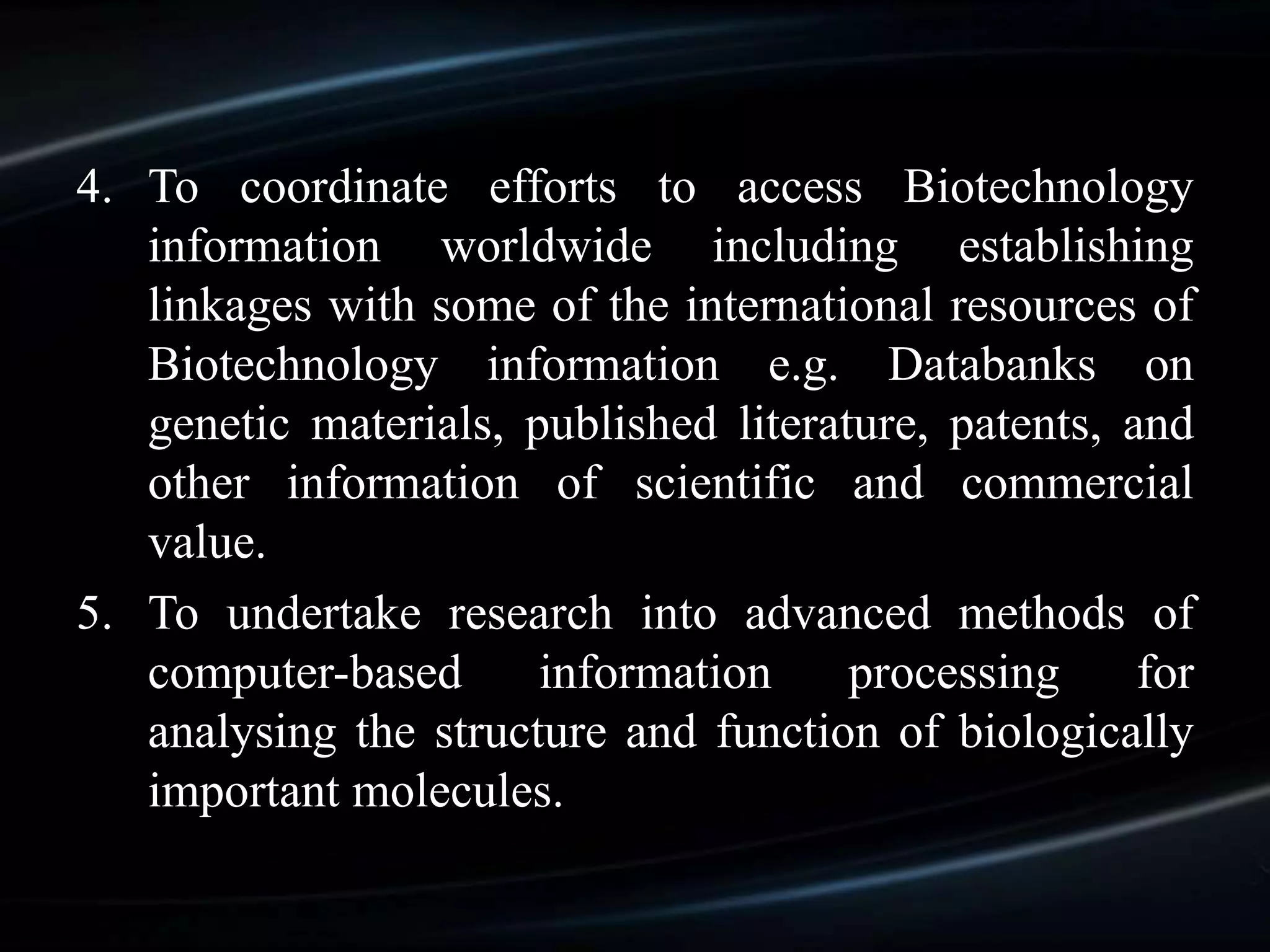 Biotechnology information system in india (btis net) | PPTX
