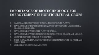 Uses of biotechnology in fruit crops.... | PPTX