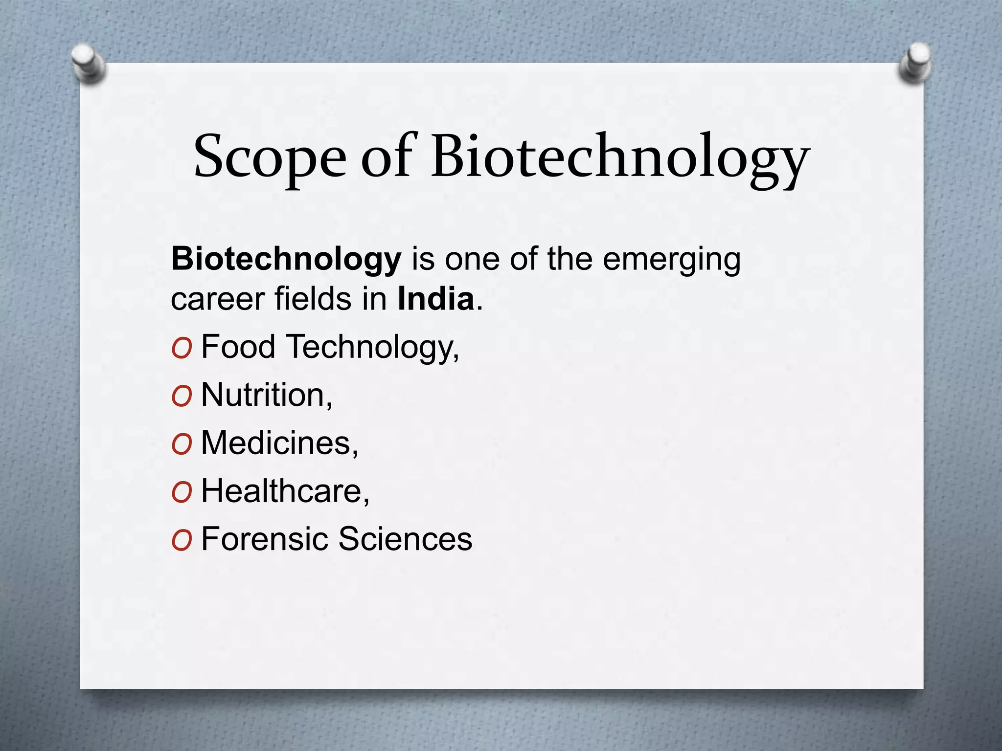 Biotechnology in India | PPTX