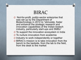 Biotechnology in India | PPTX