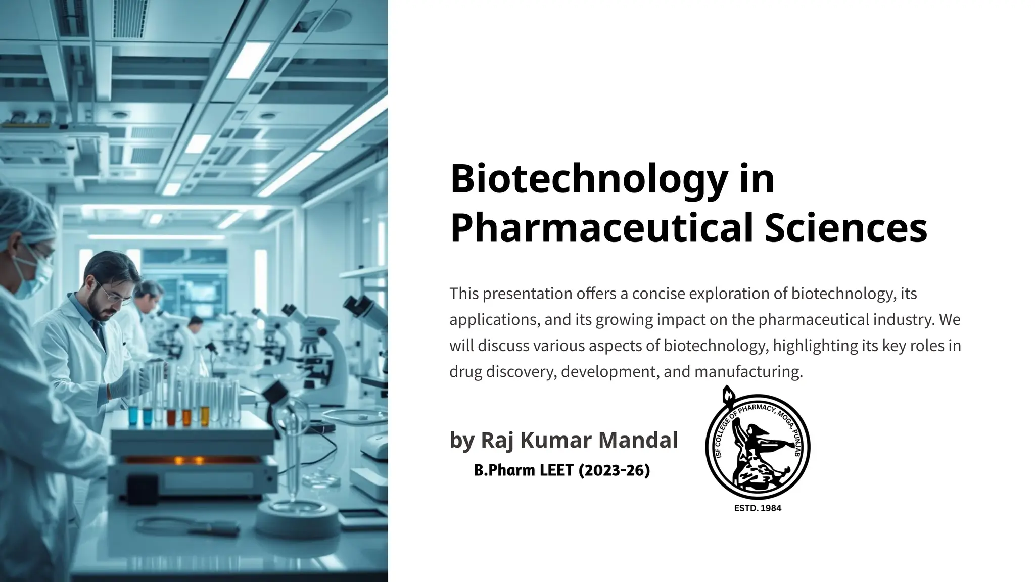 Biotechnology in Pharmaceutical Sciences on Slideshare by Raj Kumar ...