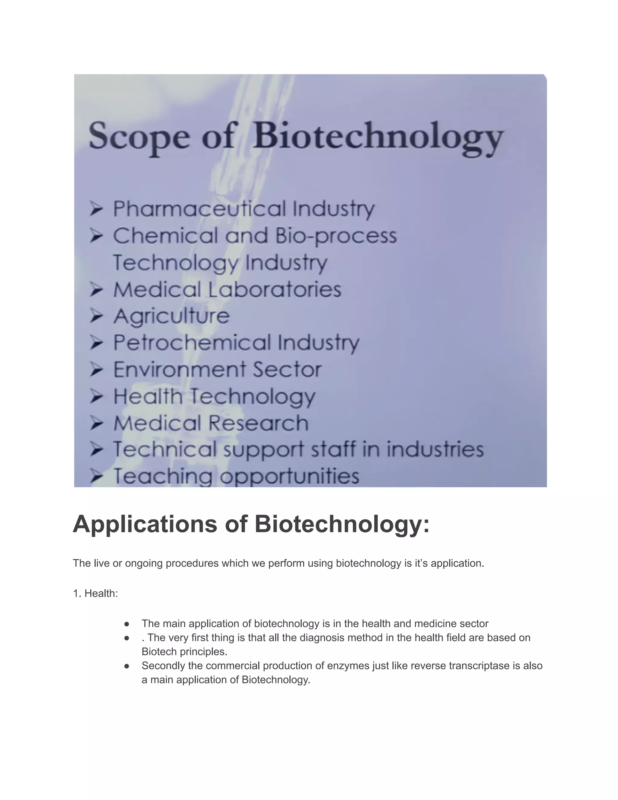 Biotechnology Notes 1, Introduction.pdf | Biotech and Biomedical ...