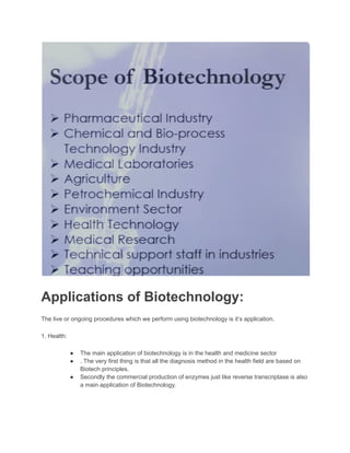 Biotechnology Notes 1, Introduction.pdf | Biotech and Biomedical ...