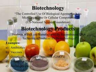 Biotechnology products | PPTX