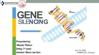 Gene Silencing (RNA interference ) | PPTX