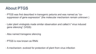 Gene Silencing (RNA interference ) | PPTX