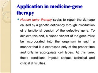 Biotechnology and its application | PPT