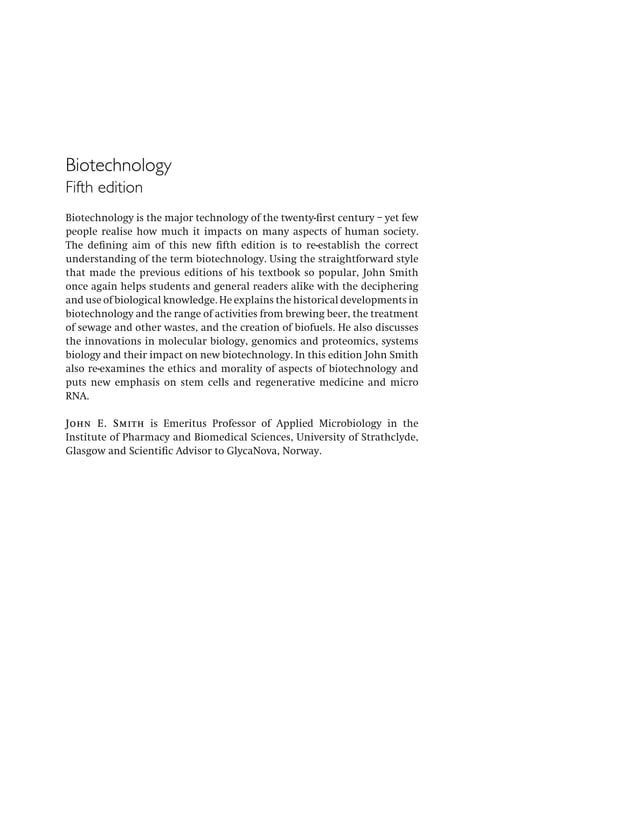 Biotechnology textbook | PDF | Biotech and Biomedical Industry | Industries