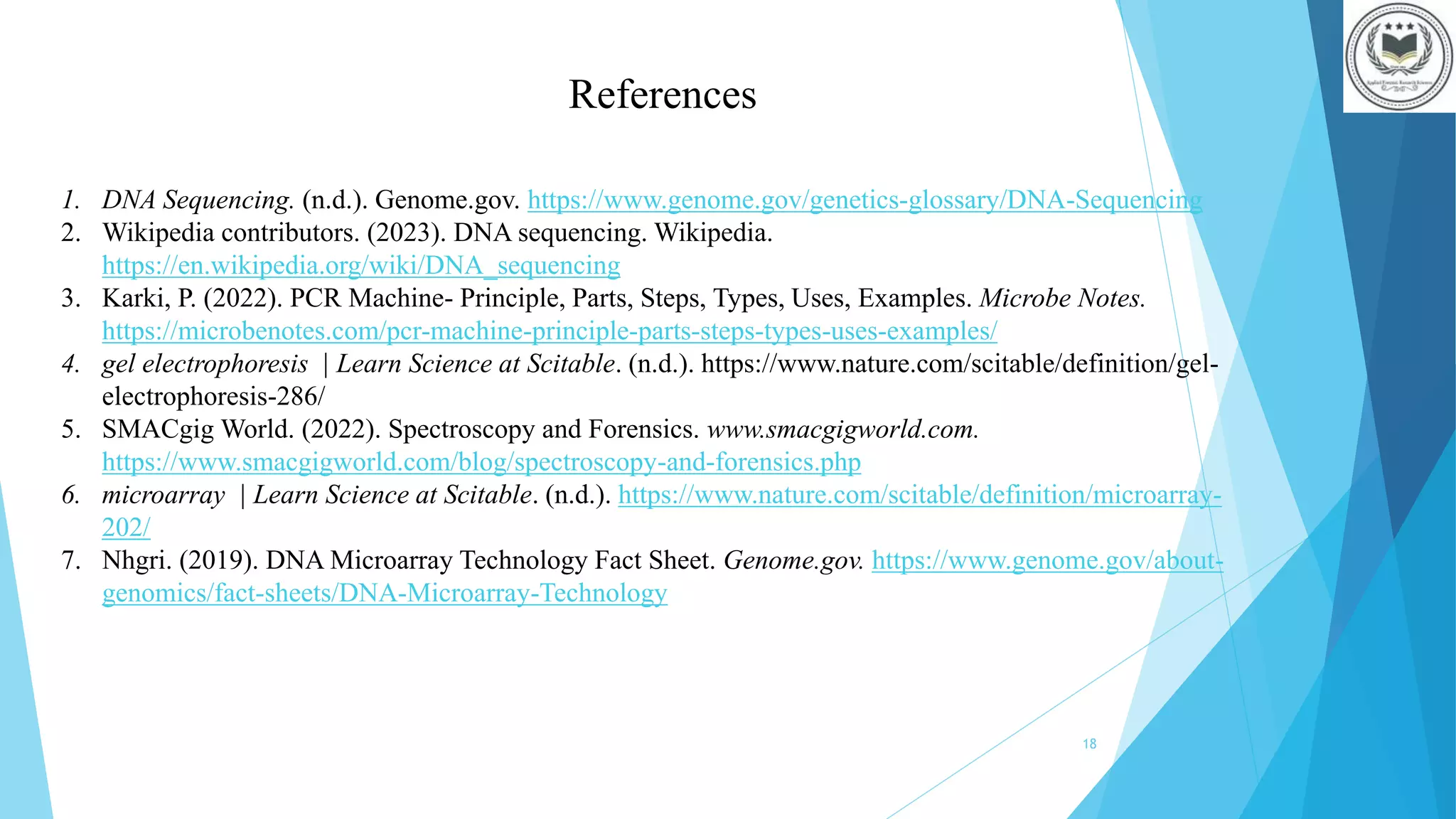 Biotechnology Tools in Forensic Science | PPTX
