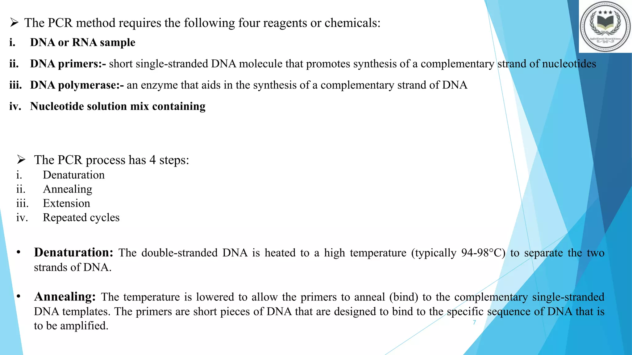 Biotechnology Tools in Forensic Science | PPTX