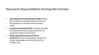Biotech & Pharma CQV Essentials for FDA guideline | PPTX