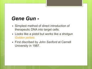 Methods of gene transfer. | PPTX | Biological Sciences | Science