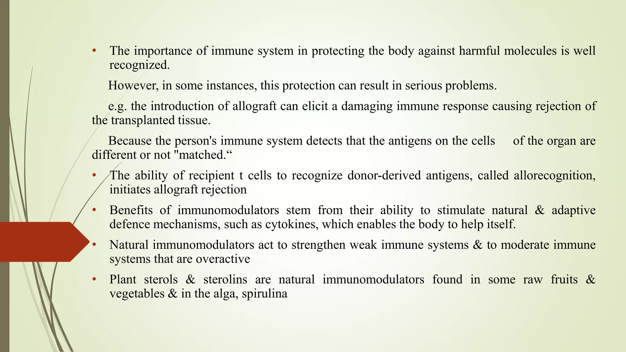 IMMUNOMODULATORS :- Mode and mechanism of their action | PPTX