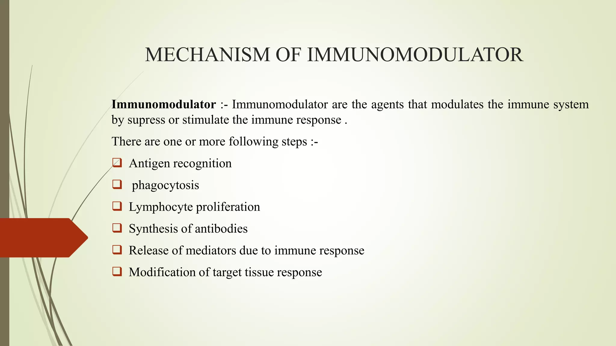 IMMUNOMODULATORS :- Mode and mechanism of their action | PPTX