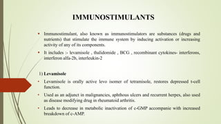 IMMUNOMODULATORS :- Mode and mechanism of their action | PPTX