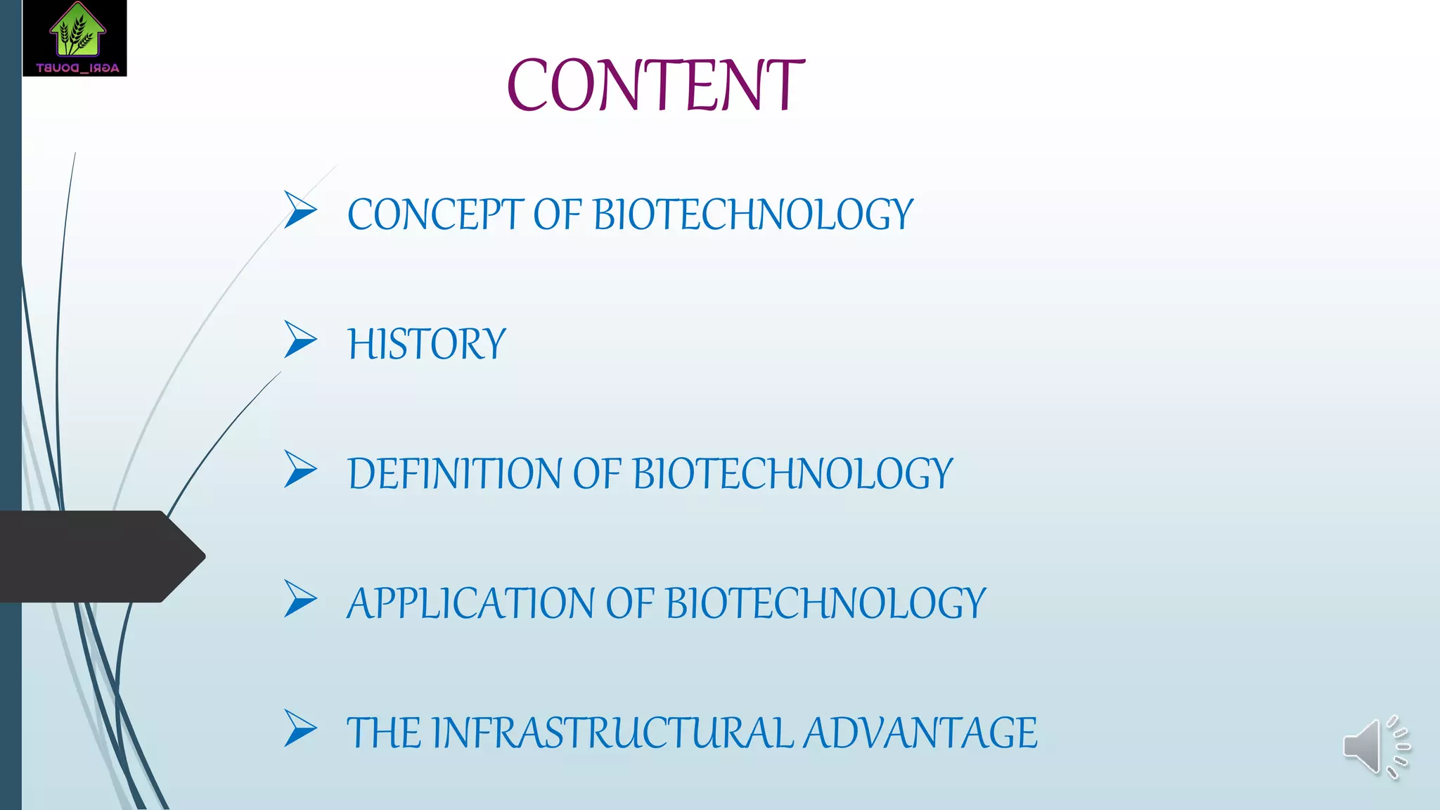 BIOTECHNOLOGY :- CONCEPT HISTORY AND APPLICATION | PPTX