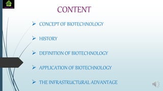 BIOTECHNOLOGY :- CONCEPT HISTORY AND APPLICATION | PPT