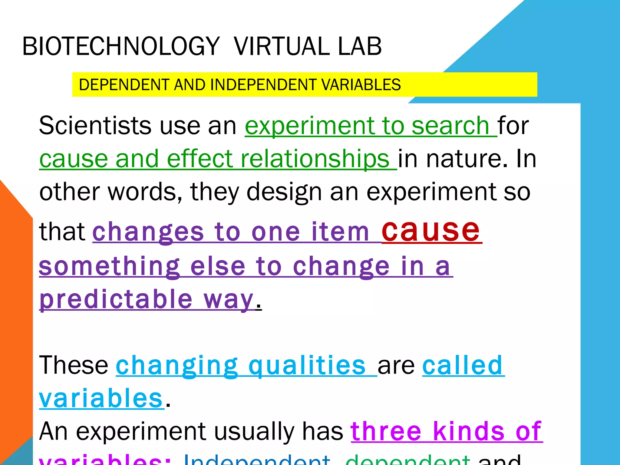 Biotech virtual lab. day 1 | PPT | Gardening | Home & Garden