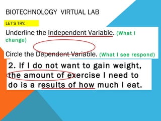 Biotech virtual lab. day 1 | PPT | Gardening | Home & Garden