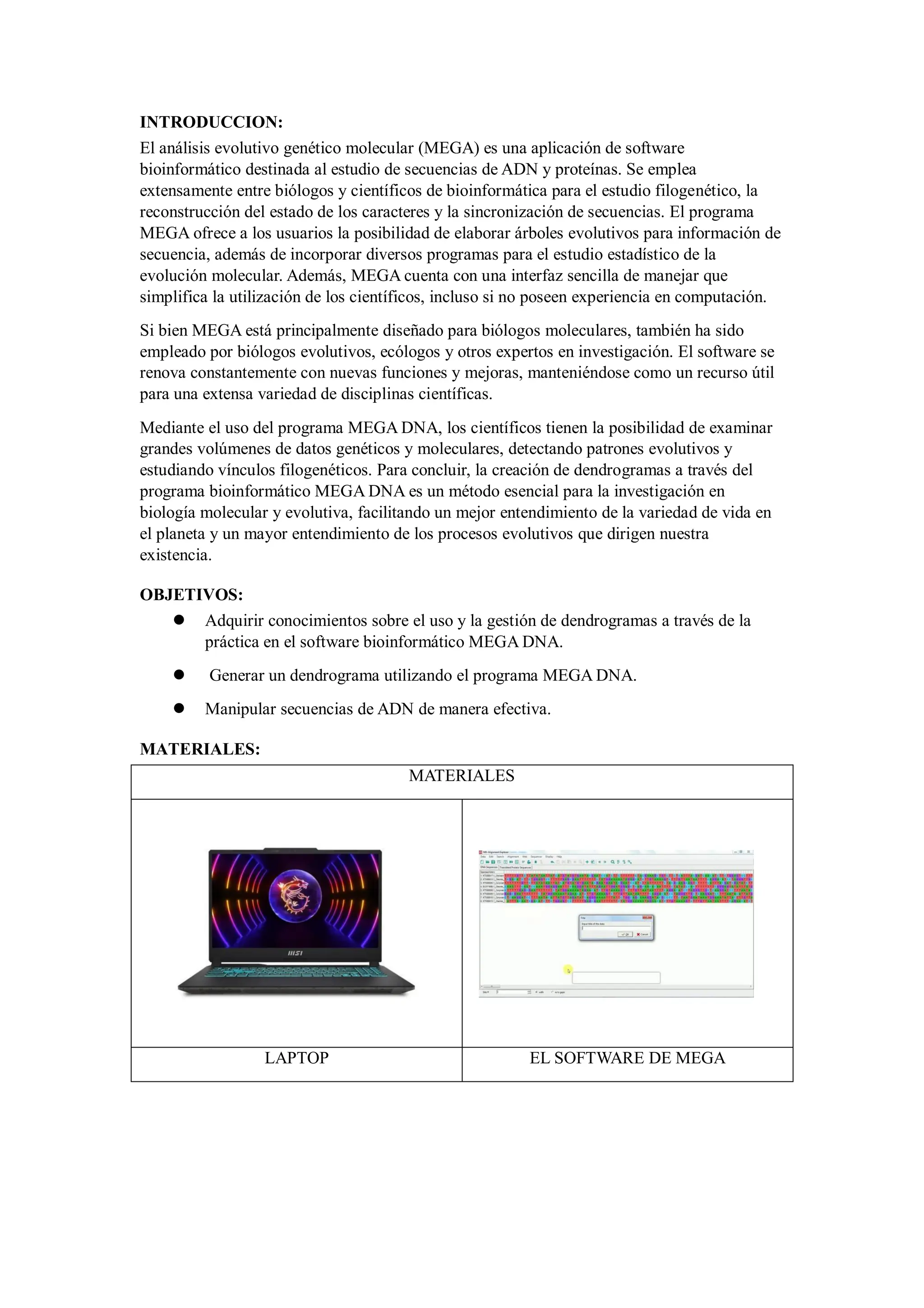 Uso del software MEGA para alineación de secuencias de ADN | PDF