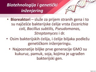 Biotehnologija i genetički inženjering | PPTX