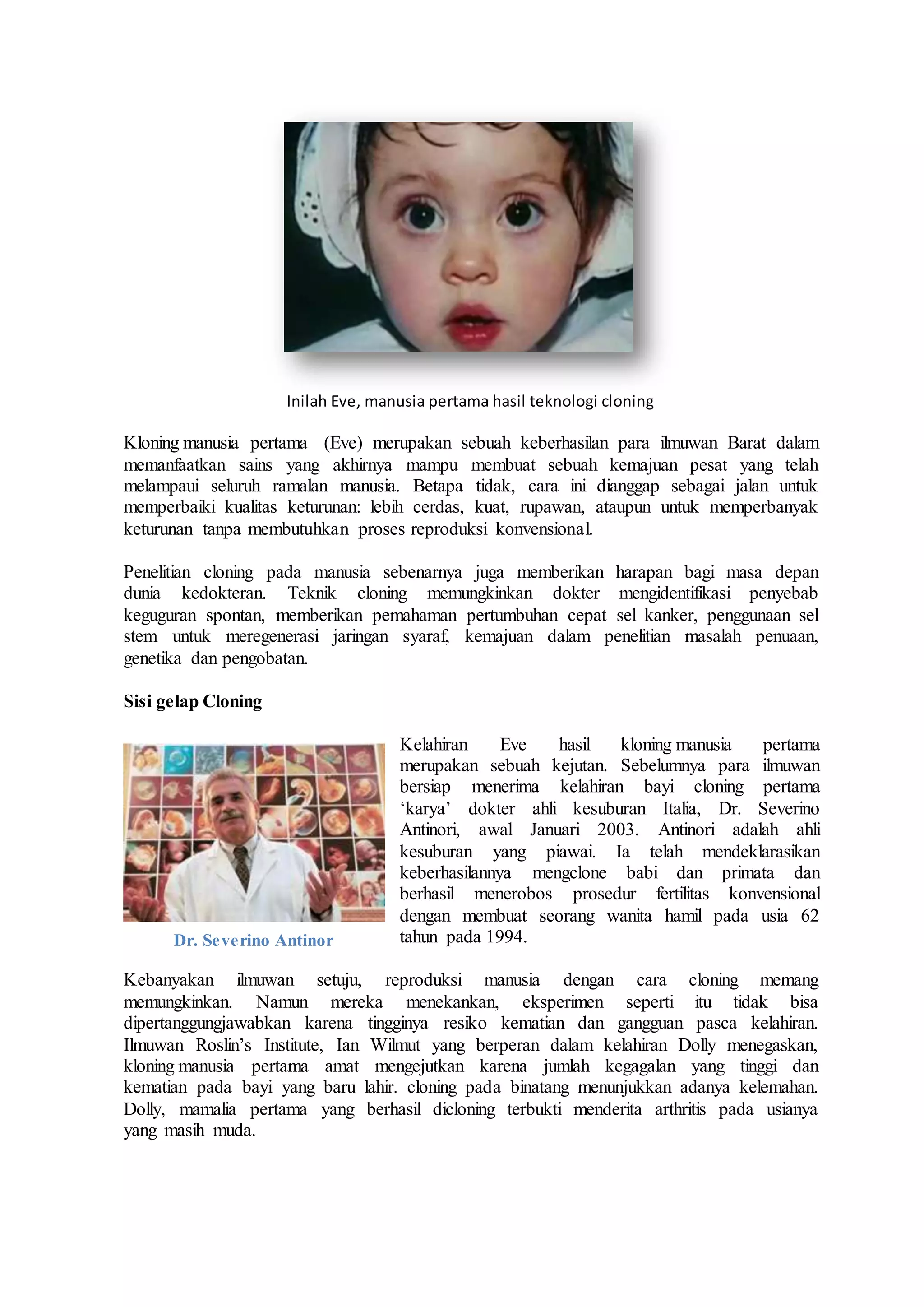 Kloning Manusia | DOCX