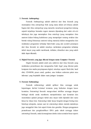 Bioteknologi di bidang forensik | DOCX