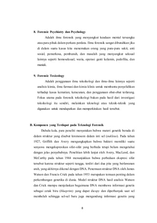 Bioteknologi di bidang forensik | DOCX