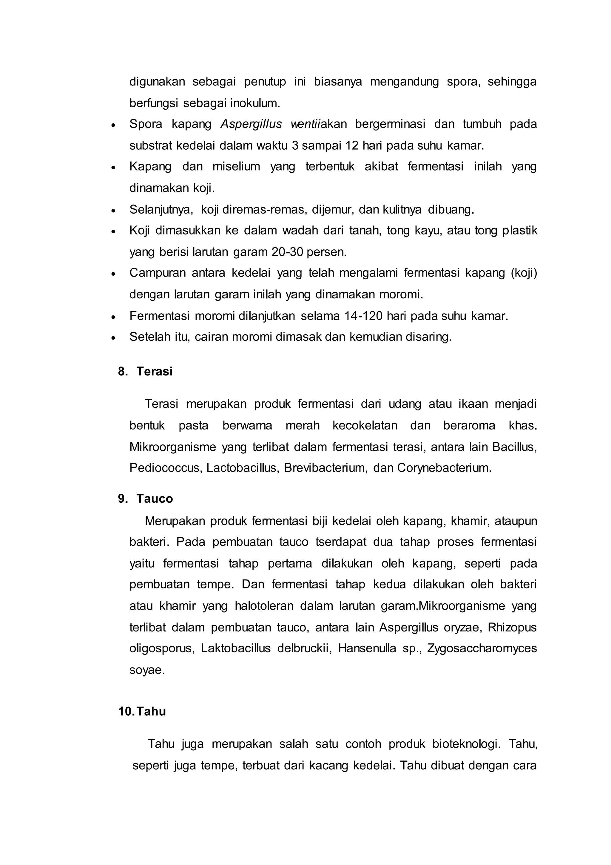 Bioteknologi konvensional dalam bidang pangan di universitas ...