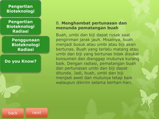 Bioteknologi radiasi kelas 9 | PPTX