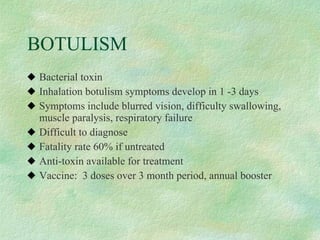 Bioterrorism | PPT | Infectious Diseases | Diseases and Conditions