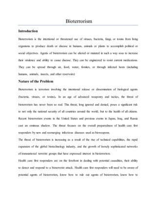 Bioterrorism CIIT ATD sp13-bty-001 | PDF