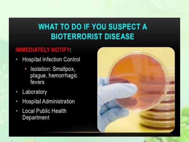 Bioterrorism | PPT | Free Download