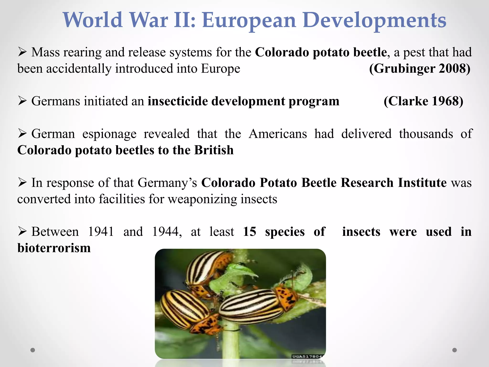 INSECT BASED BIOTERRORISM: AN OVERVIEW | PPTX
